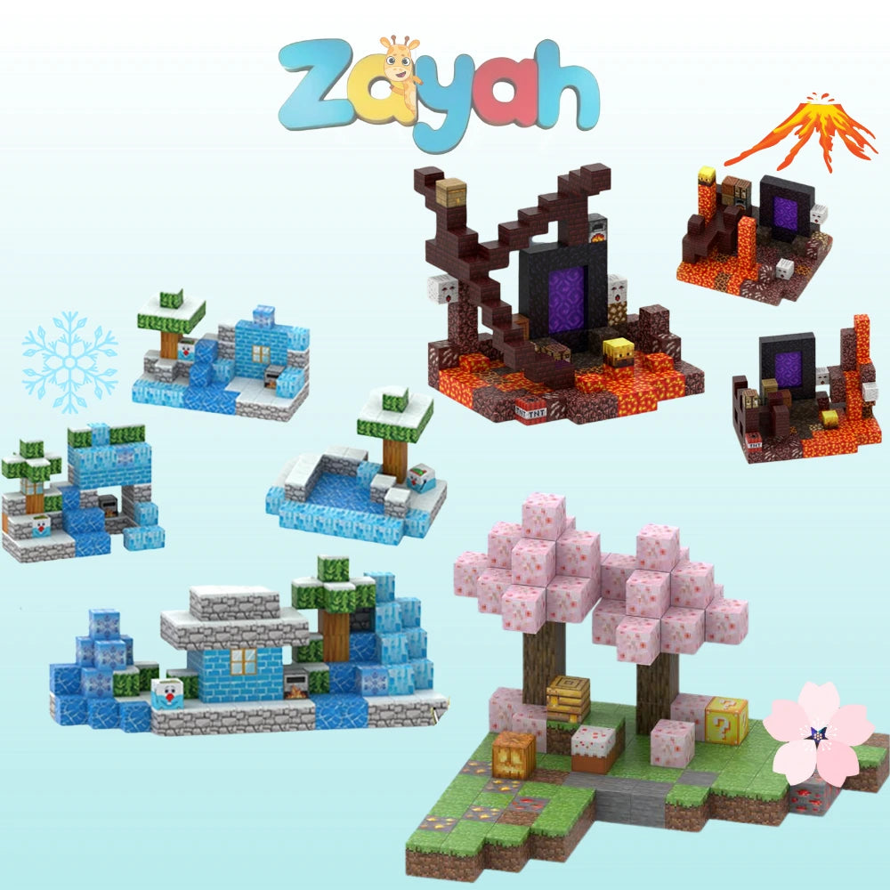 【最新テーマ登場】\桜🌸火山🌋雪 ️／磁石ブロック™ – ZAYAH